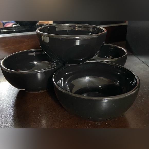 todays Home | Kitchen | Todays Home Set Of 4 Small Black Dippingserving ...